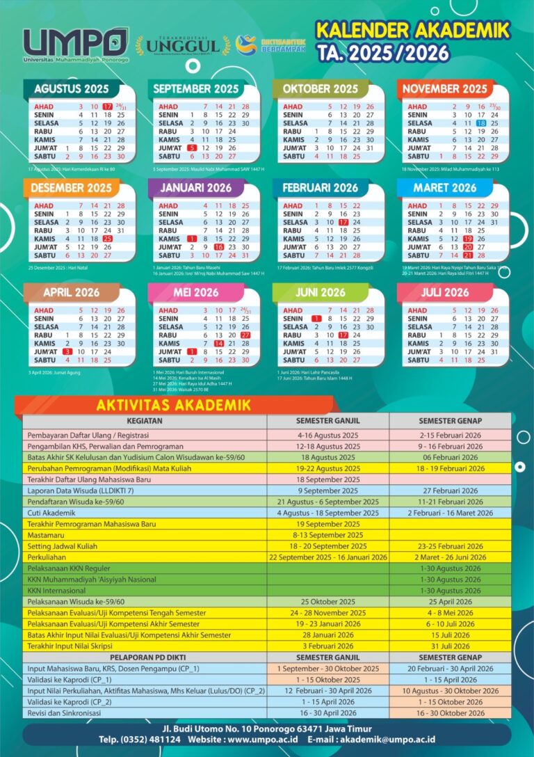Kalender Akademik UMPO TA. 2025/2026 – Fakultas Hukum | Universitas ...